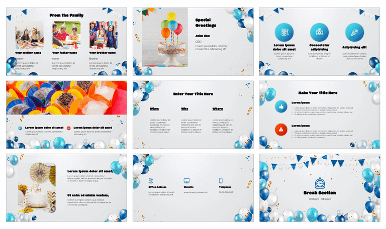 Birthday Invitation Cards Free Google Slides PowerPoint Templates