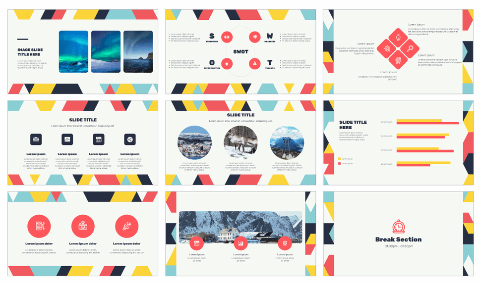 Geometric Pattern Free Presentation Templates