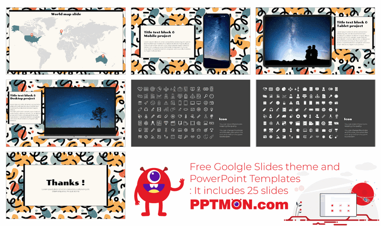 Abstract Seamless Patterns Google Slides PowerPoint Templates