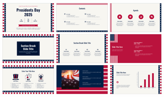 Presidents Day 2025 Google Slides Themes PowerPoint Templates
