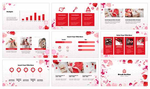 Valentine's Day Campaign Google Slides PowerPoint Templates