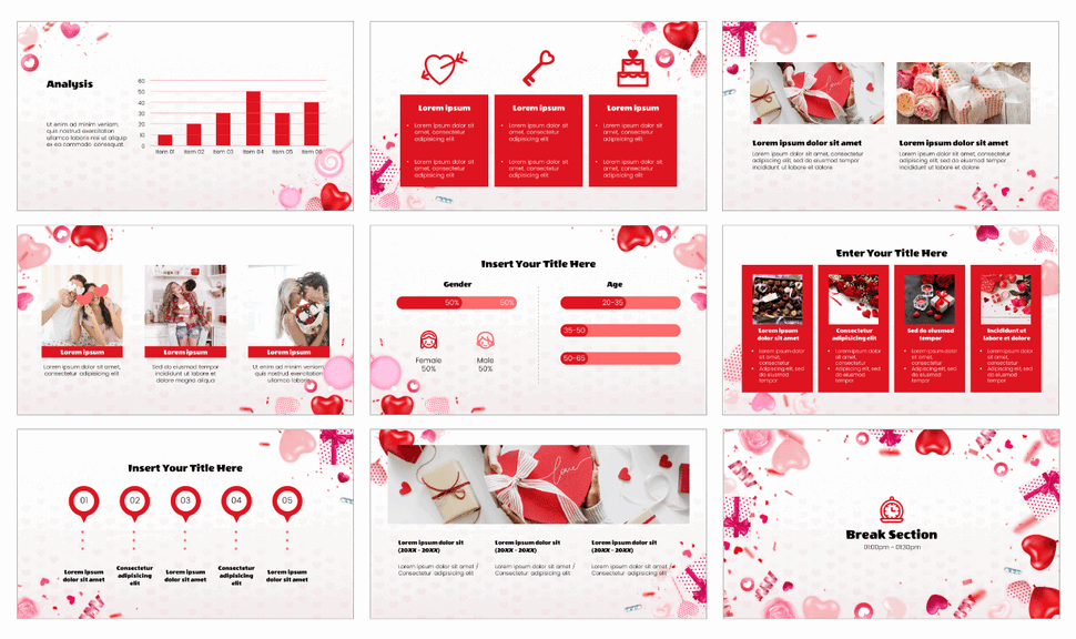 Valentine's Day Campaign Google Slides PowerPoint Templates