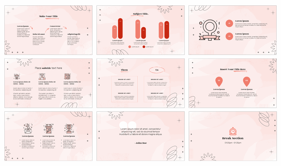 Women's History Month Free Google Slides PowerPoint Templates