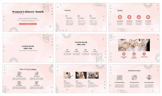 Women's History Month Free Google Slides PowerPoint Templates