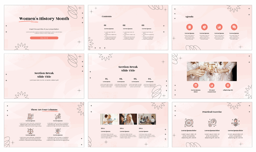 Women's History Month Free Google Slides PowerPoint Templates