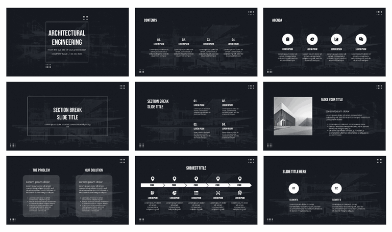 Architectural Engineering Free Google Slides PowerPoint Template