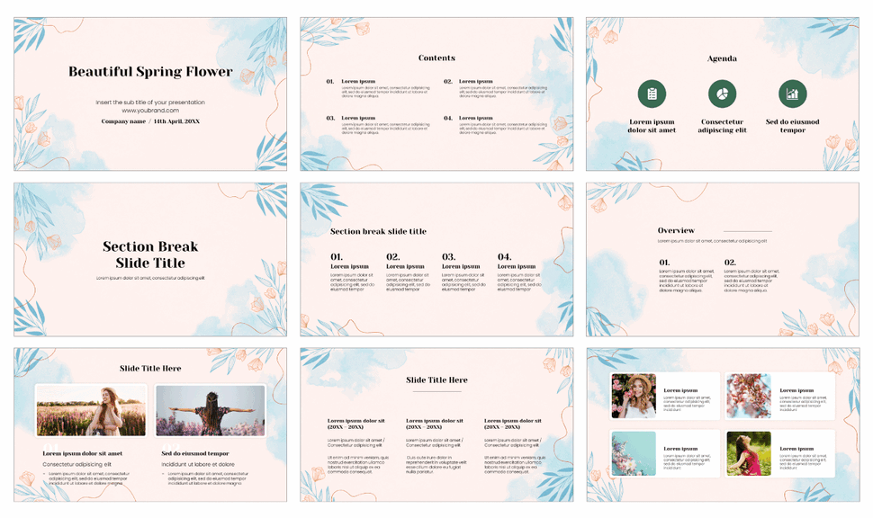 Beautiful Spring Flower Free Google Slides PowerPoint Templates