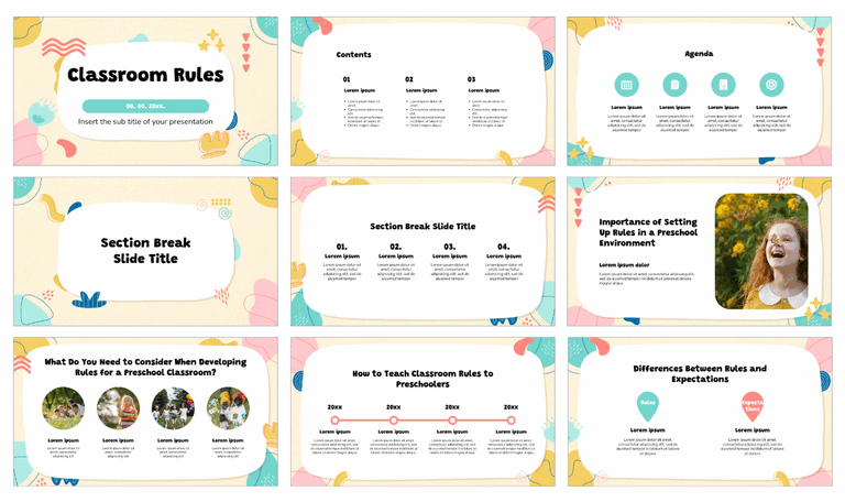 Classroom Rules Free Google Slides Theme PowerPoint Template