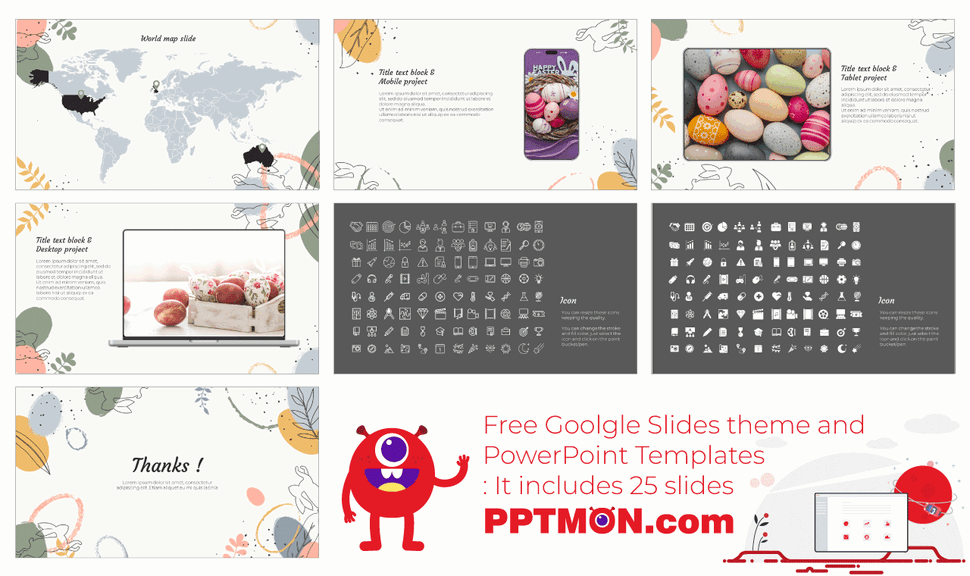 Happy Easter Wishes Google Slides Theme PowerPoint Template
