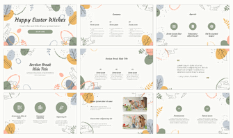Happy Easter Wishes Google Slides Theme PowerPoint Template