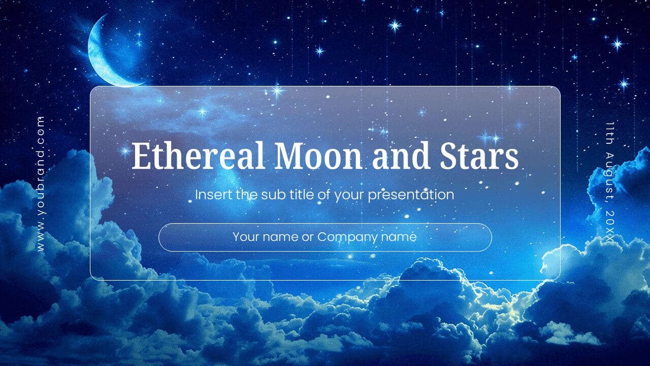 Ethereal Moon and Stars Free Google Slides PowerPoint Template