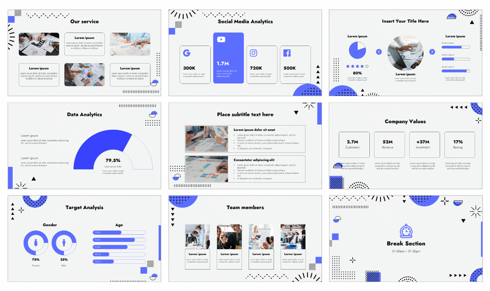 Geometry Slide Deck Google Slides Theme PowerPoint Template