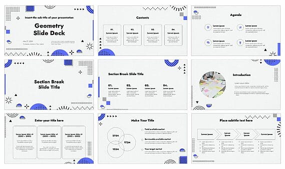 Geometry Slide Deck Google Slides Theme PowerPoint Template