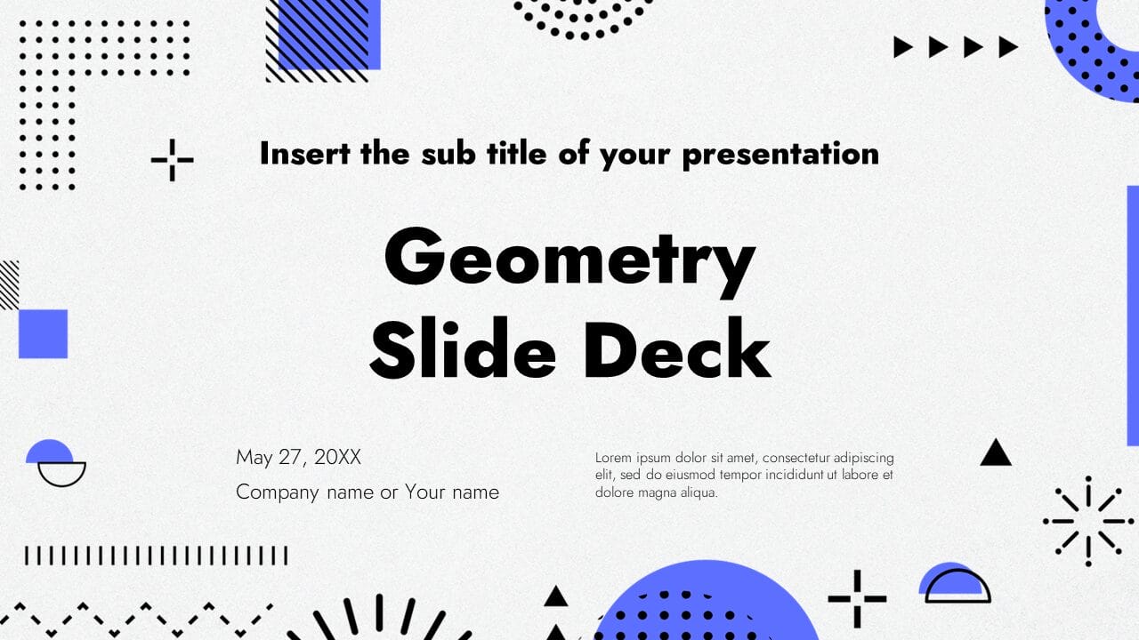 Geometry Slide Deck Google Slides Theme PowerPoint Template