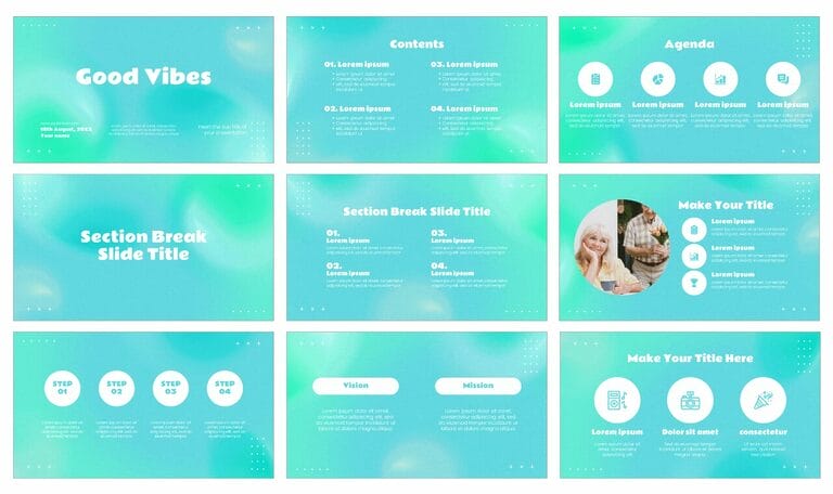 Good Vibes Presentation Templates - Google Slides & PowerPoint