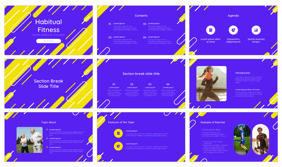 Habitual Fitness Free Google Slides Theme PowerPoint Template