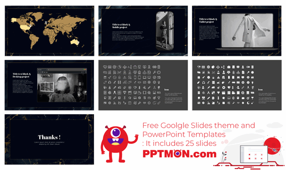 Gold Marble Texture Google Slides Themes PowerPoint Templates