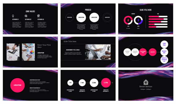 Dynamic Neon Free Google Slides Themes PowerPoint Templates