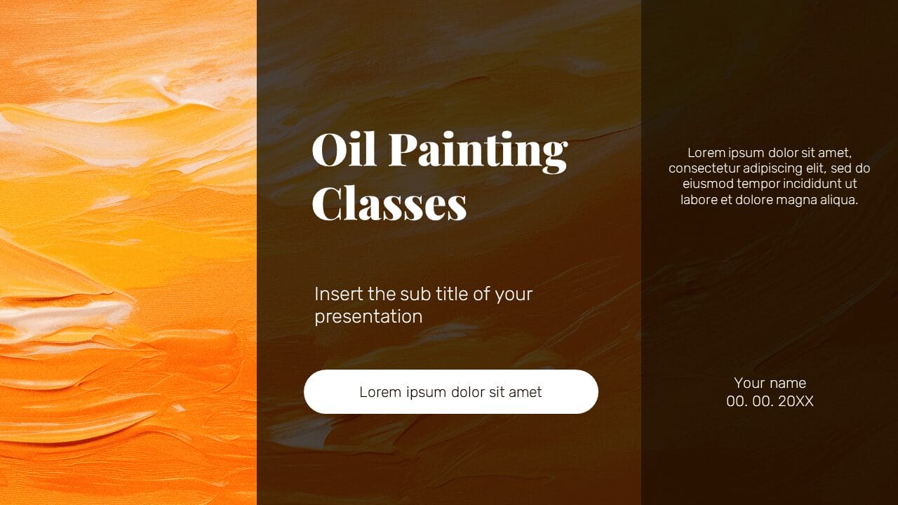Oil Painting Classes Google Slides Themes PowerPoint Templates