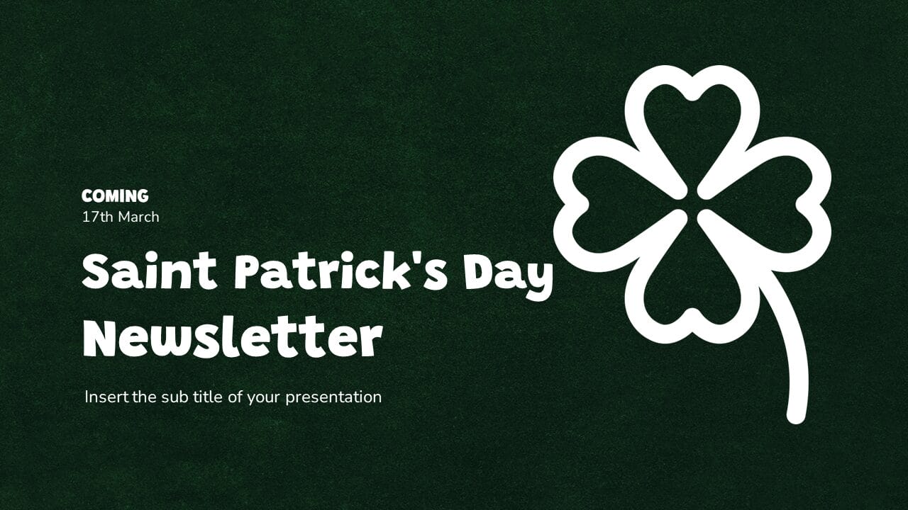 Saint Patrick's Day Newsletter Google Slides PowerPoint Template