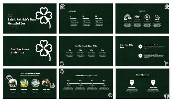 Saint Patrick's Day Newsletter Google Slides PowerPoint Template