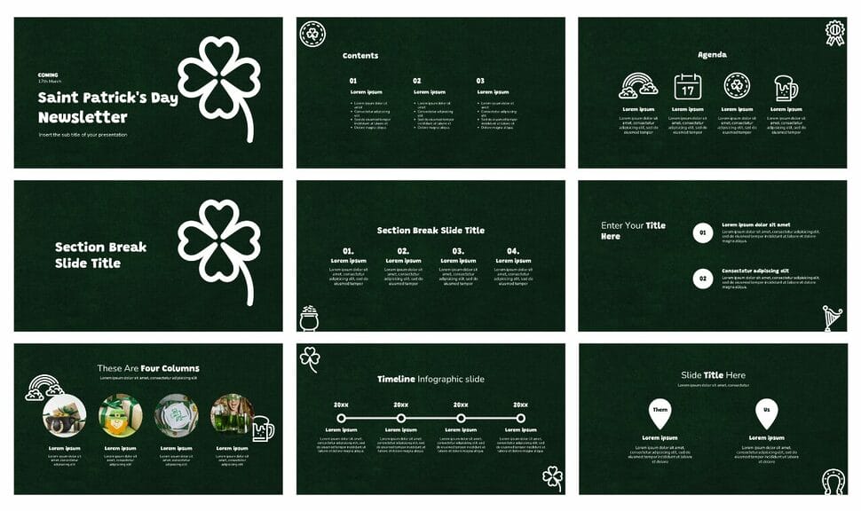 Saint Patrick's Day Newsletter Google Slides PowerPoint Template