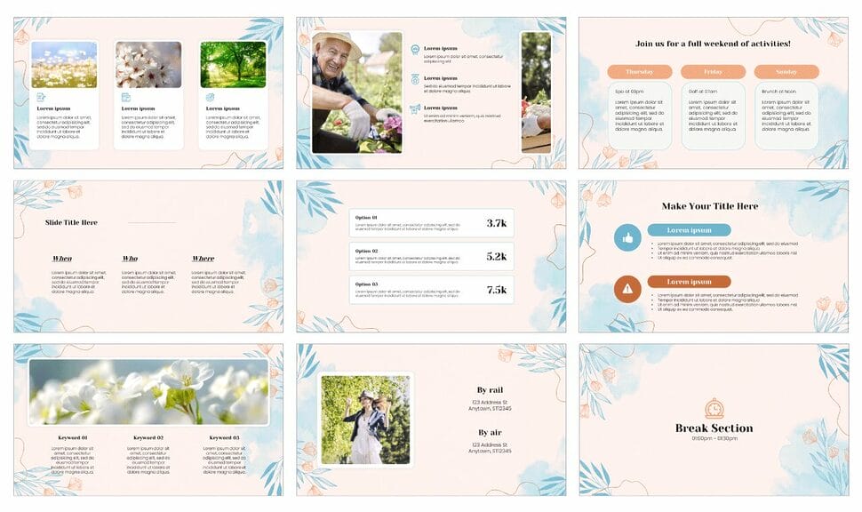 Beautiful Spring Flower Free Google Slides PowerPoint Templates