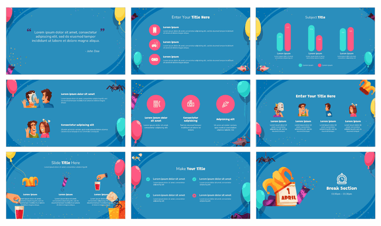 April Fool's Day Pranks Free Google Slides PowerPoint Templates