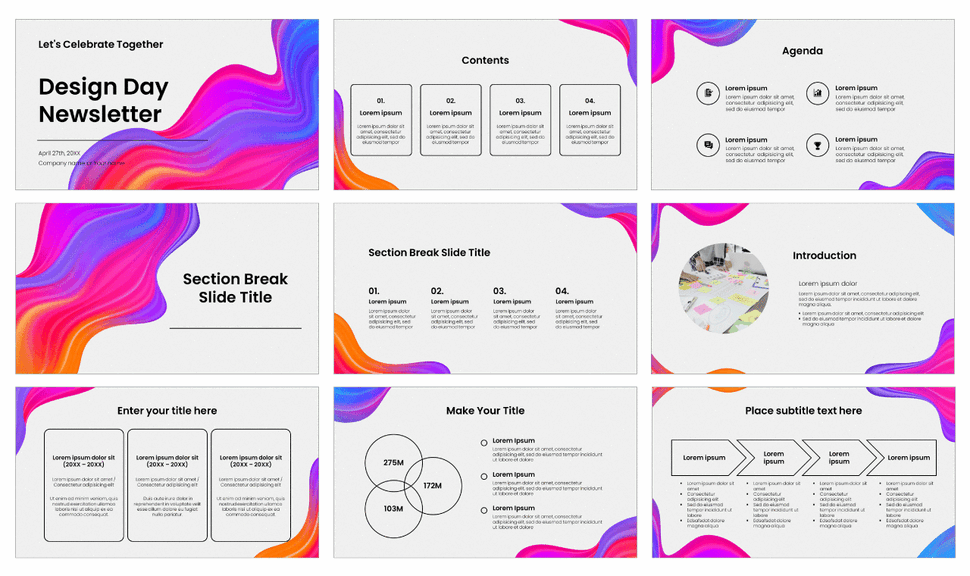 Design Day Newsletter Google Slides Theme PowerPoint Template