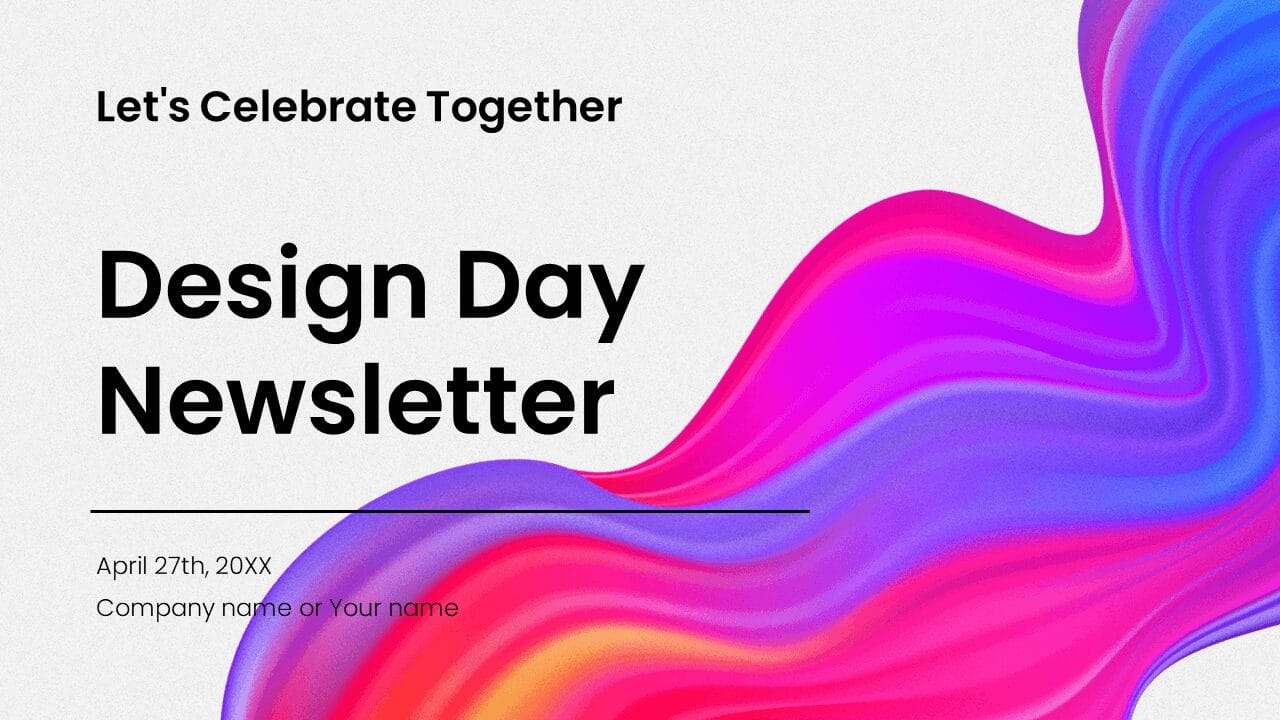 Design Day Newsletter Google Slides Theme PowerPoint Template