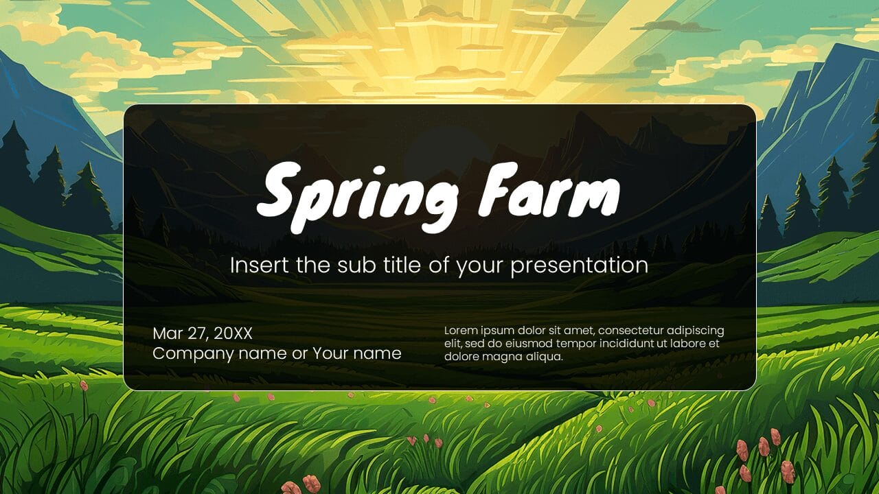 Spring Farm Free Google Slides Themes PowerPoint Templates