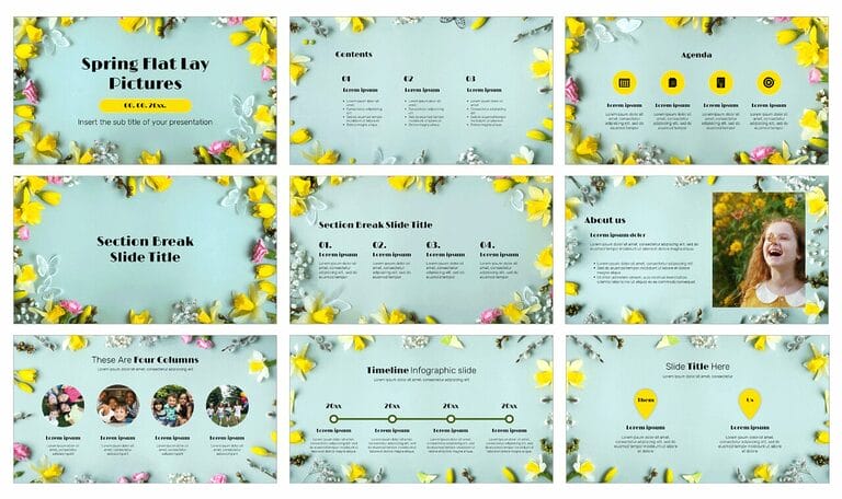 Spring Flat Lay Pictures Free Google Slides PowerPoint Templates