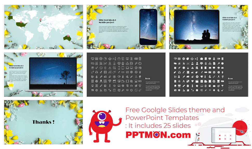 Spring Flat Lay Pictures Free Google Slides PowerPoint Templates