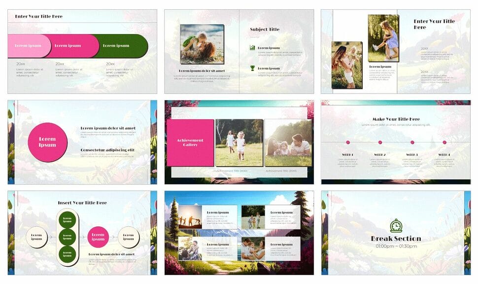 Sunny Spring Forest Google Slides Themes PowerPoint Templates