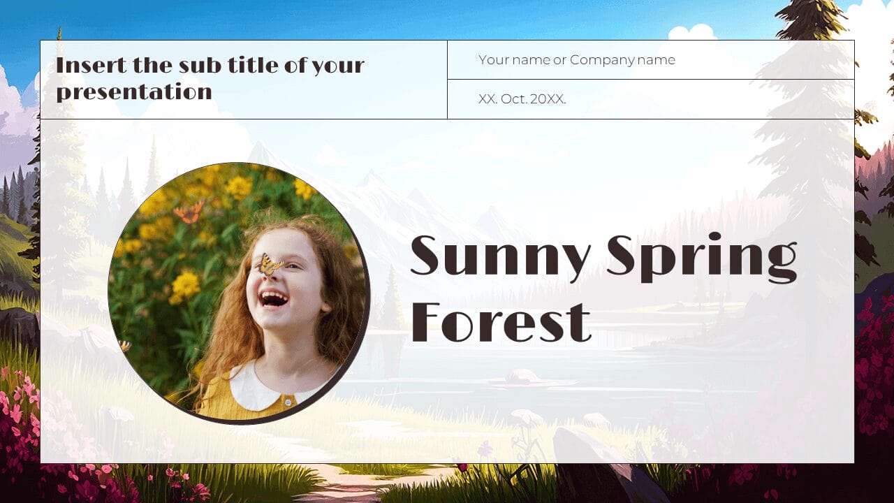 Sunny Spring Forest Google Slides Themes PowerPoint Templates