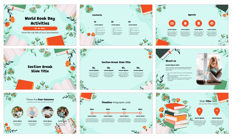 World Book Day Activities Free Google Slides PowerPoint Template