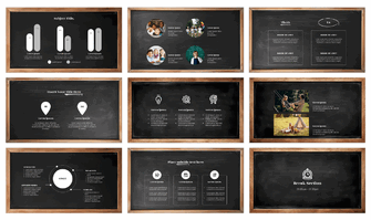 Blackboard Educational Background Google Slides PPT Templates