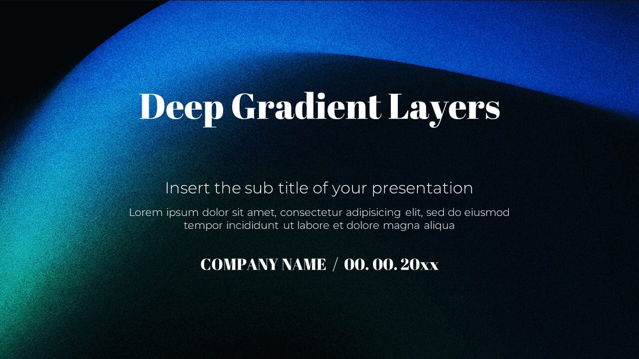Deep Gradient Layers Google Slides Theme PowerPoint Templates