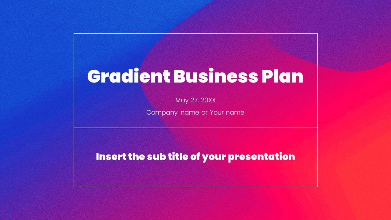 Gradient Business Plan Free Google Slides PowerPoint Templates