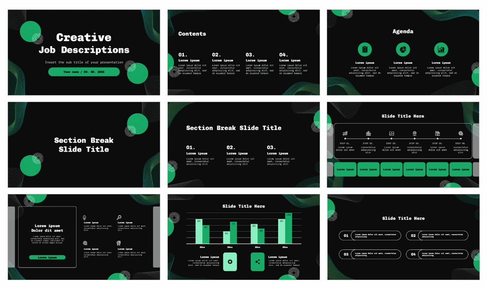 Creative Job Descriptions Free Google Slides PowerPoint Template