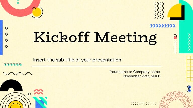 80s Retro Graphics Presentation Templates - Google Slides & PPT