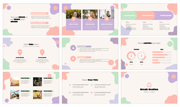 Cute Lesson for Pre-K Google Slides Theme PowerPoint Templates