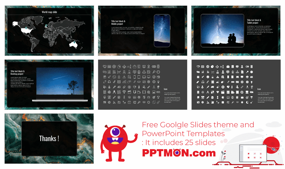 Close Up Marble Free Google Slides Theme PowerPoint Templates