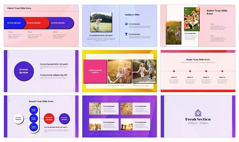 Bright Pattern Free Google Slides Themes PowerPoint Templates