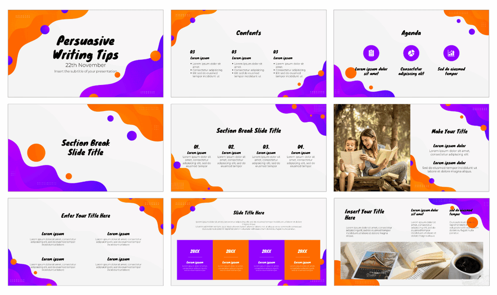 Persuasive Writing Tips Google Slides Theme PowerPoint Template
