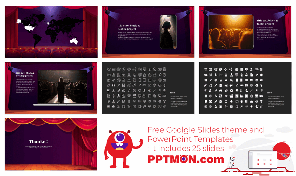School Theater Play Google Slides Themes PowerPoint Templates