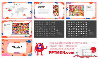 Simple Doodles Newsletter Google Slides PowerPoint Templates