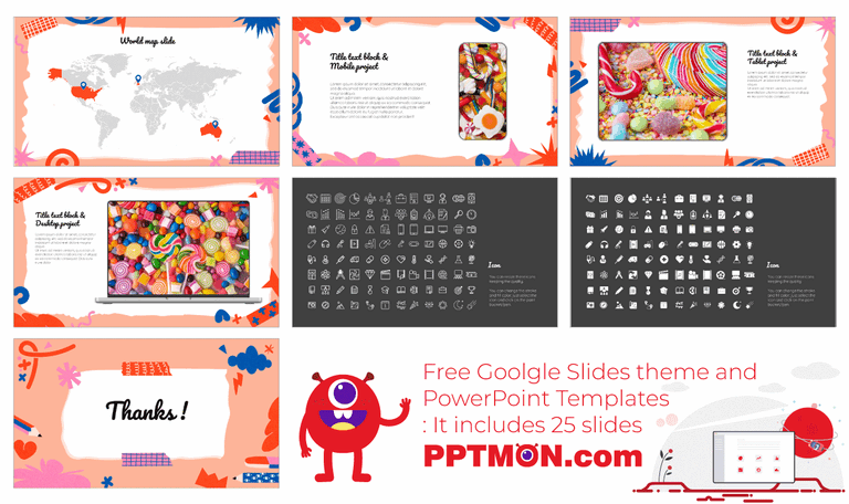 Simple Doodles Newsletter Google Slides PowerPoint Templates