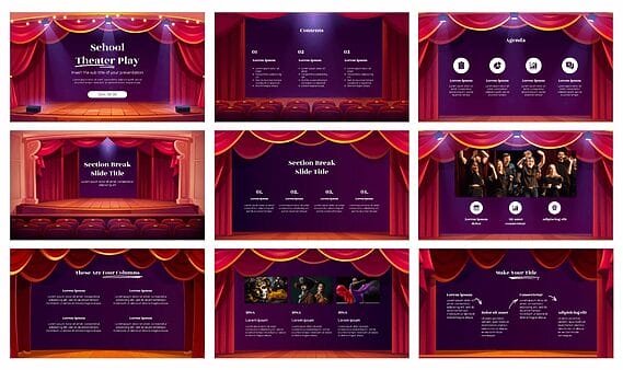 School Theater Play Google Slides Themes PowerPoint Templates