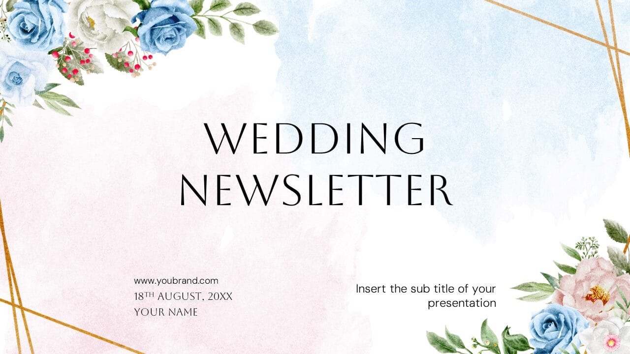 Wedding Newsletter Google Slides Themes PowerPoint Templates